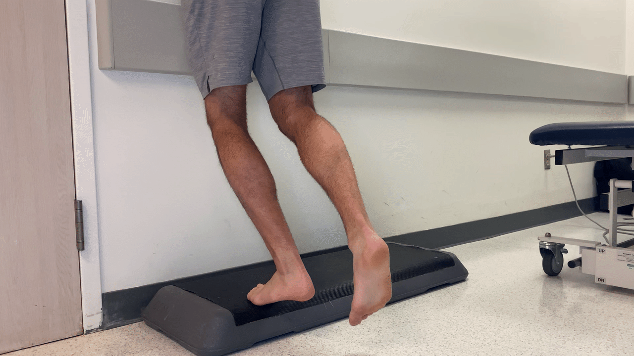 SL calf raise negative knees bent on Make a GIF