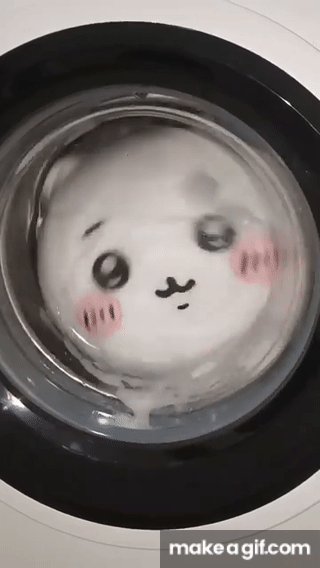 Baby chiikawa is trapped in the washing machine is blown up incense on ...