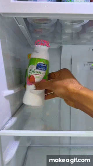 Full fridge restock 🤍 ... on Make a GIF