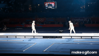 Olympic 2012 Fencing Lunge on Make a GIF