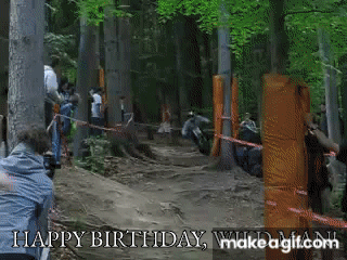 Downhill Mountain Bike Accident, Crash to tree HD on Make a GIF
