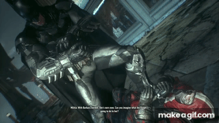 Batman creative interrogation scene with batmobile in Arkham Knight on ...