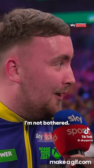 Luke Littler Not Bothered on Make a GIF