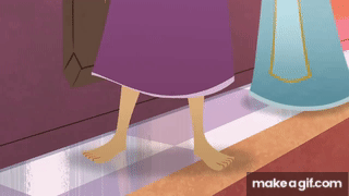 Rapunzel toe wiggle II on Make a GIF