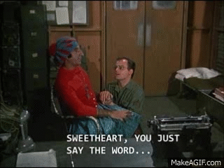 MASH Radar proposes to Klinger part 1 on Make a GIF