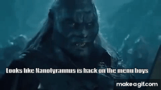 Looks like meat's back on the menu, boys! on Make a GIF