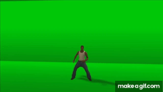 Dancing CJ From GTA San Andreas Mod - Green Screen on Make a GIF