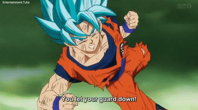Black Goku Uses Instant Transmission Goku Shocks!!!! on Make a GIF