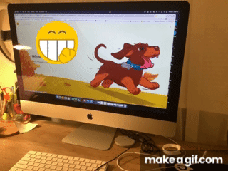 The computer dog on Make a GIF