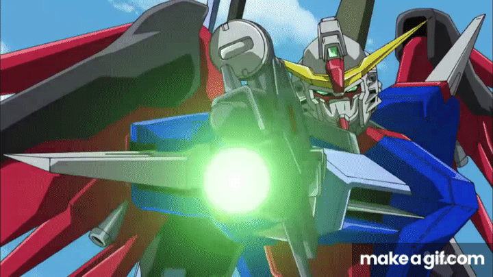 Destiny Gundam Shooting Beam Rifle on Make a GIF