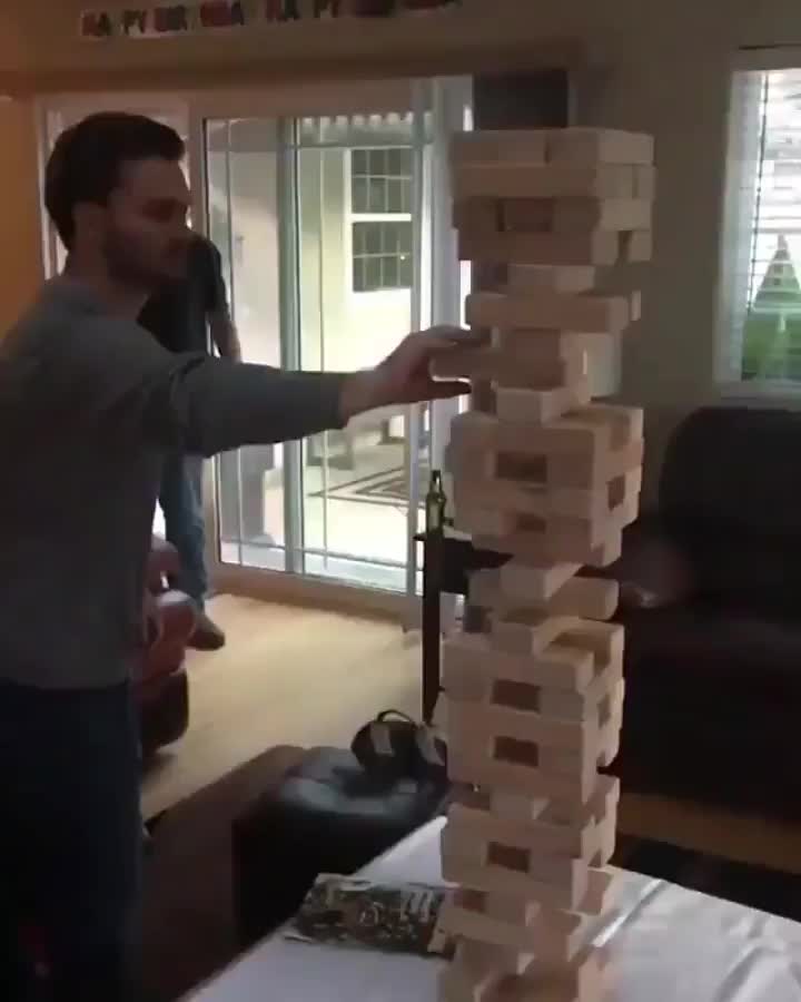 The Jenga Master on Make a GIF