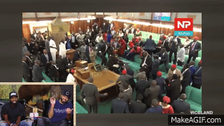 Fight in Ugandan Parliament on Make a GIF