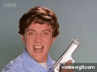 Kitchen Gun - In stores now! 🔫😂 - BBC on Make a GIF