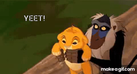 Simba gets yeeted on Make a GIF