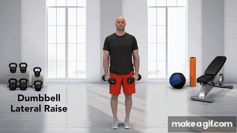 How to do a Dumbbell Lateral Raise on Make a GIF