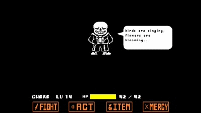 Undertale Genocide route boss - Sans (dialogue emphasized) on Make a GIF