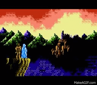 NES Castlevania III Dracula's Curse (Trevor & Sypha) ending on Make a GIF