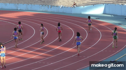 2018 日本インカレ陸上 女子 100m 決勝 on Make a GIF