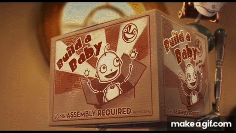 Robot 2005 "how to build a baby" on Make a GIF