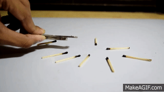 Amazing Magnetic Matchstick Trick ! on Make a GIF