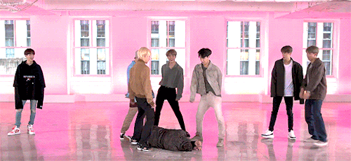 mikrokosmo:bts + “the floss” BTS teaches Jimmy how to floss. on Make a GIF