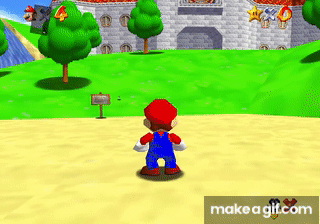 [TAS] N64 Super Mario 64 "1 Key" in 4:21.40 on Make a GIF