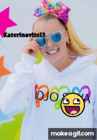 JoJo siwa gif with neon swirl on Make a GIF