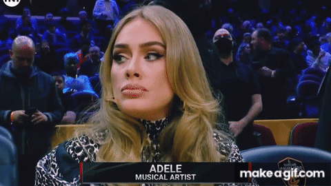 Stan Twitter: Adele ignoring the camera and staring in confusion. on ...