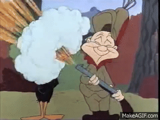 Looney Tunes: Daffy Gets Blasted - 17 times! on Make a GIF