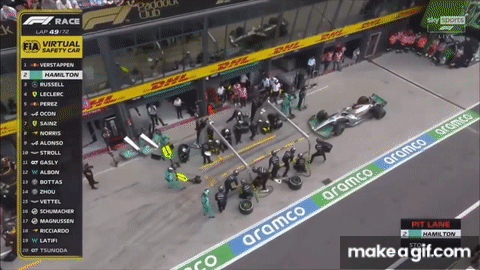 Mercedes double pit-stop Dutch GP 2022 on Make a GIF