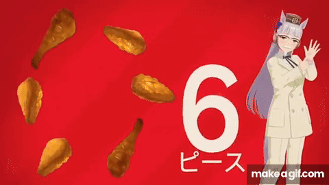 Gold Ship as Colonel Sanders | Uma Musume X KFC Collab on Make a GIF