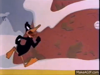 Looney Tunes: Daffy Gets Blasted - 17 times! on Make a GIF
