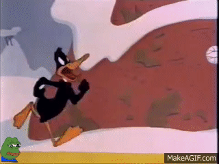 Looney Tunes: Daffy Gets Blasted - 17 times! on Make a GIF