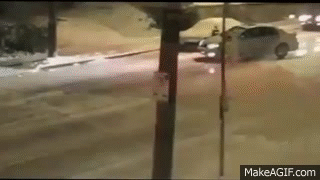Cars and Buses Sliding In The Snow and Ice on Make a GIF