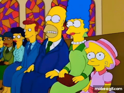 The Simpsons - Church Collection Plate on Make a GIF