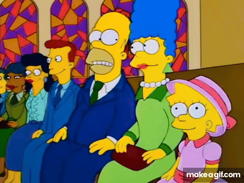 The Simpsons - Church Collection Plate on Make a GIF