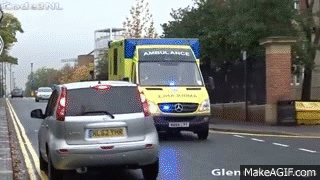 Newcastle NEAS ambulance responding to a call from the Royal Victoria ...