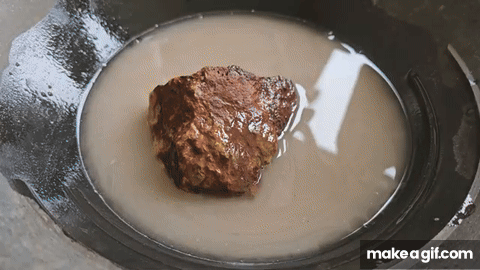 Dissolving Rock Using Household Chemicals 😬🧪 on Make a GIF
