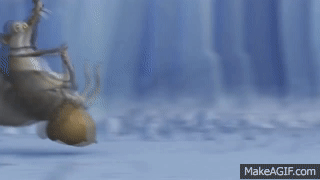 Scrat Nut Ice Slide on Make a GIF