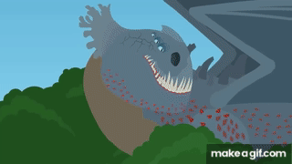 Red Death & Bewilderbeast vs Godzilla | EPIC BATTLE on Make a GIF