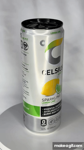 Hypnotic Rotating Lemon-Lime Celsius Energy Drink Can 360° 4K 60fps on ...