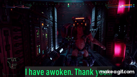 System Shock Remake - Cyborg Elite Guard Quotes on Make a GIF