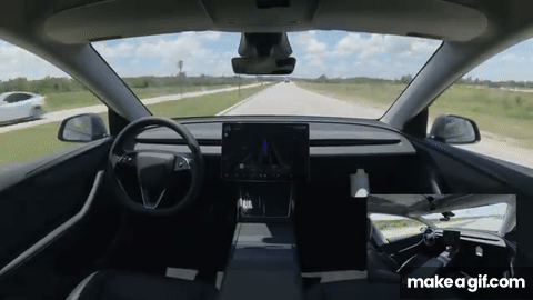 Tesla Delivers Itself to New Owner on Make a GIF