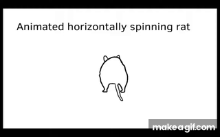 Animated horizontally spinning rat on Make a GIF