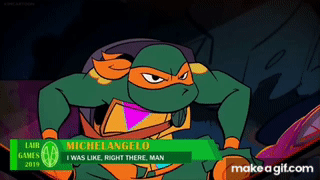 Michelangelo being my favorite version of Michelangelo for 1mintue and ...