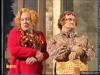 Les Dawson - Cissie & Ada - Chatting on the Doorstep on Make a GIF