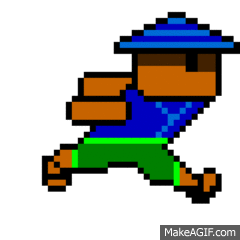 Running sprite 1-1 on Make a GIF