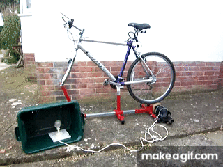 Pedal Power bike 100 watts Free energy on Make a GIF