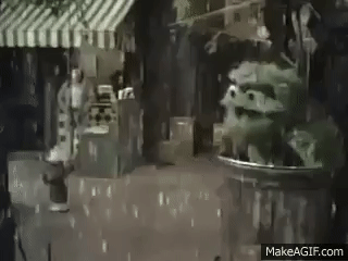Sesame Street - Rain Falls on Make a GIF
