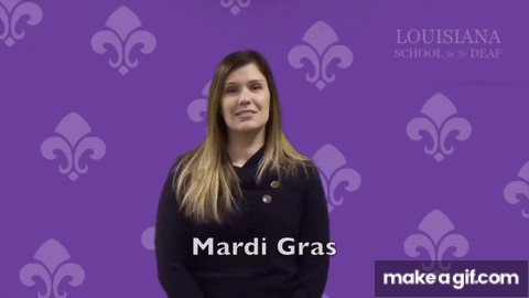 Mardi Gras Signs in ASL on Make a GIF